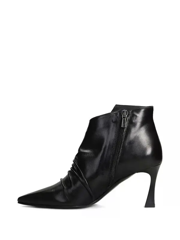 THE SELLER 80mm Ruched Pointed-toe Ankle Boots