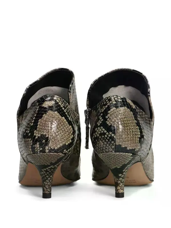 THE SELLER Python-print Pointed-toe Ankle Boots