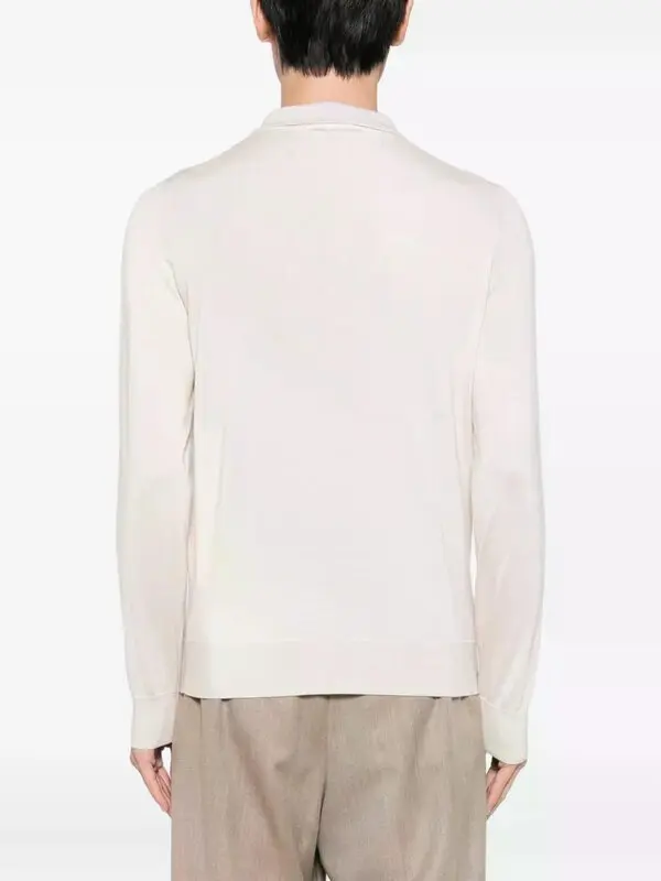 Brioni Knitted Polo Shirt - Neutrals