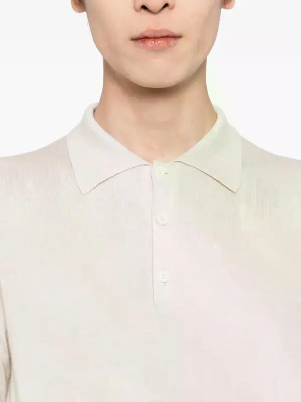 Brioni Knitted Polo Shirt - Neutrals