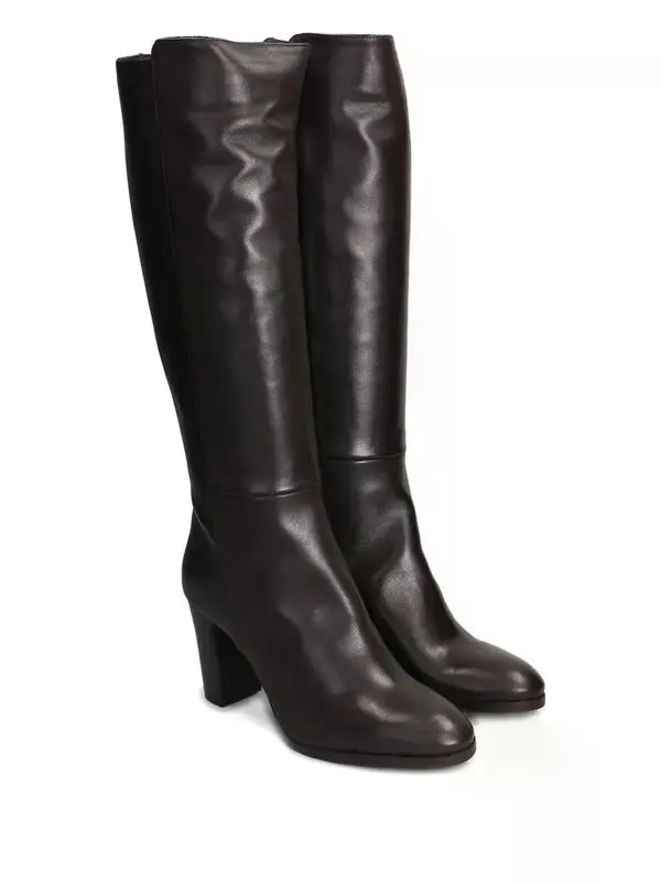 JULIE DEE Leather Zip-detail Boots