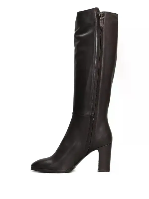 JULIE DEE Leather Zip-detail Boots