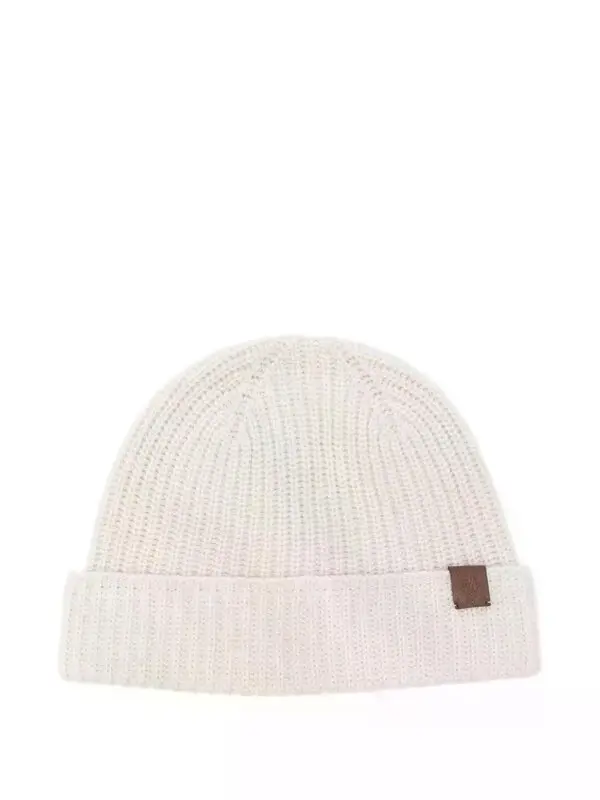 Eleventy Ribbed Cashmere Beanie - Neutrals