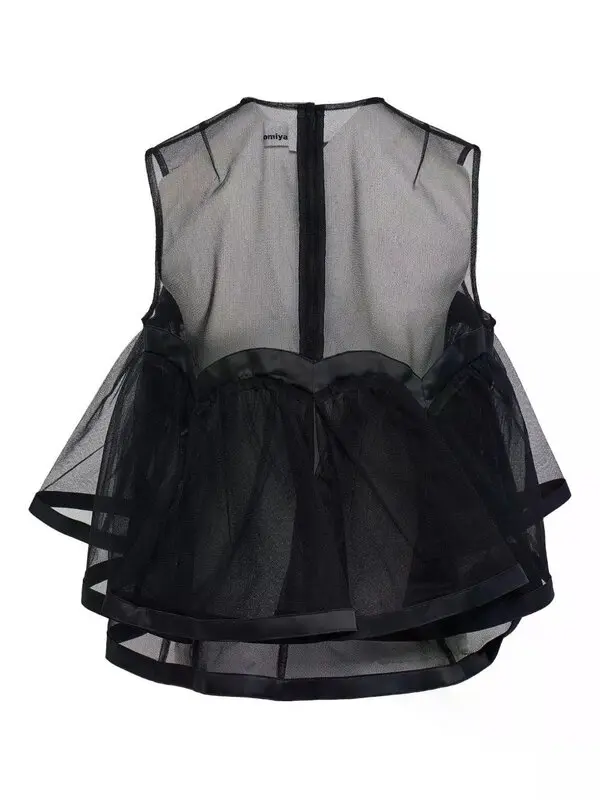 Noir Kei Ninomiya Tulle-layered Top
