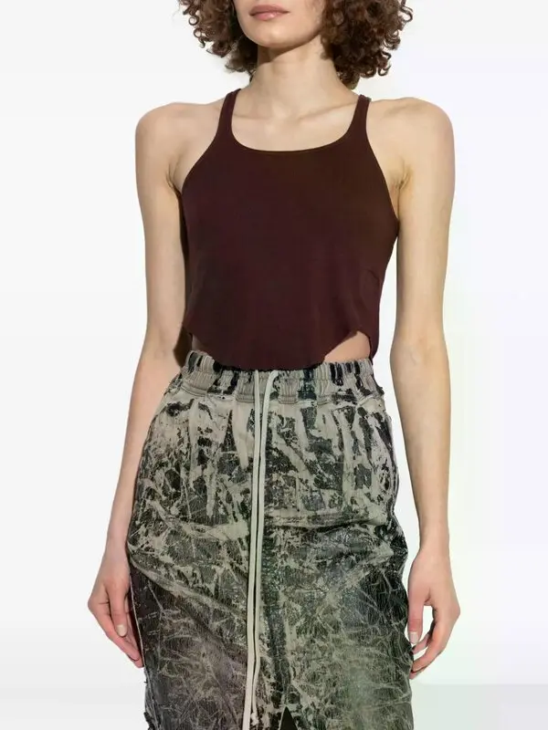 Rick Owens Asymmetrical Raw-edge Tank Top - Red
