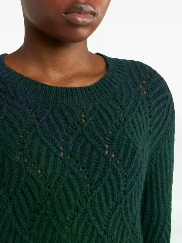 Etro Perforated Pattern Cashmere Sweater - Green