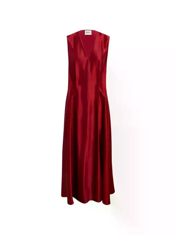Khaite Syd" Dress In Silky Italian Twill - Red