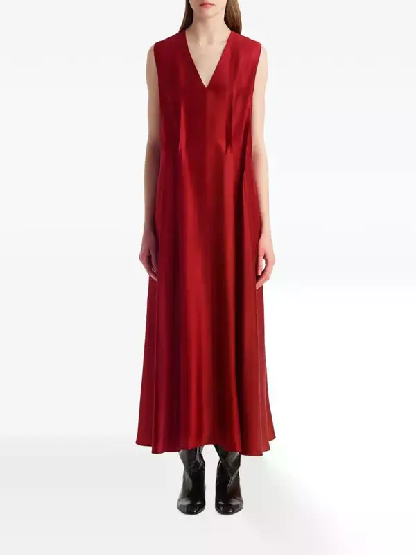 Khaite Syd" Dress In Silky Italian Twill - Red