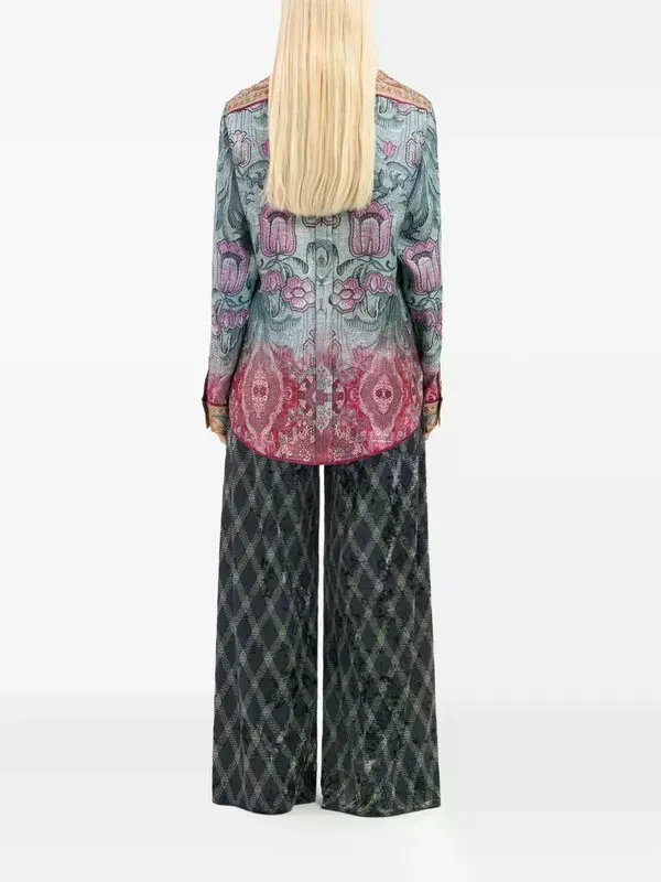 PIERRE-LOUIS MASCIA Aloe Silk Shirt - Grey