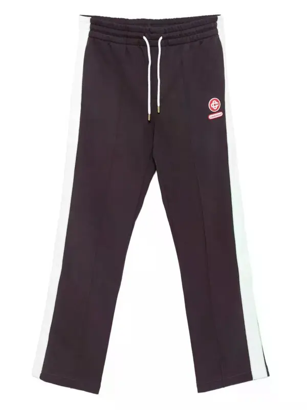 Casablanca Side-stripe Cotton Trousers - Purple
