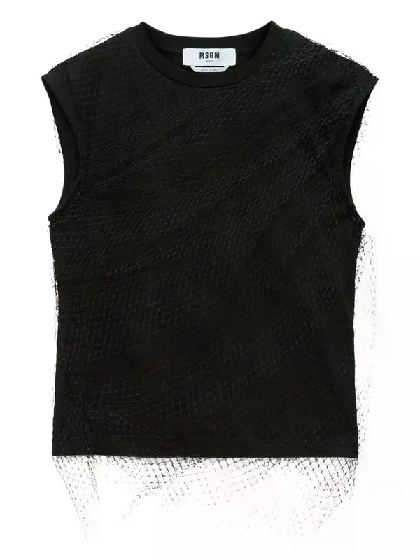 MSGM Mesh-overlay Tank Top