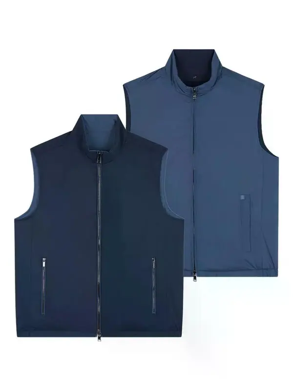 Paul & Shark Padded Reversible Vest - Blue