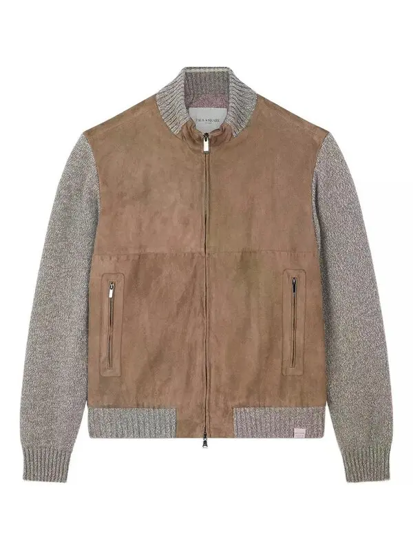 Paul & Shark Suede-panel Jacket - Brown