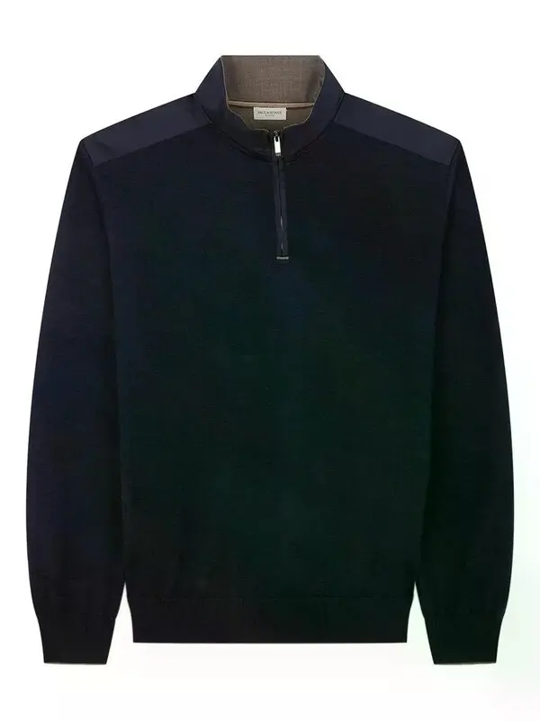 Paul & Shark Half-zip Virgin Wool Sweater - Blue