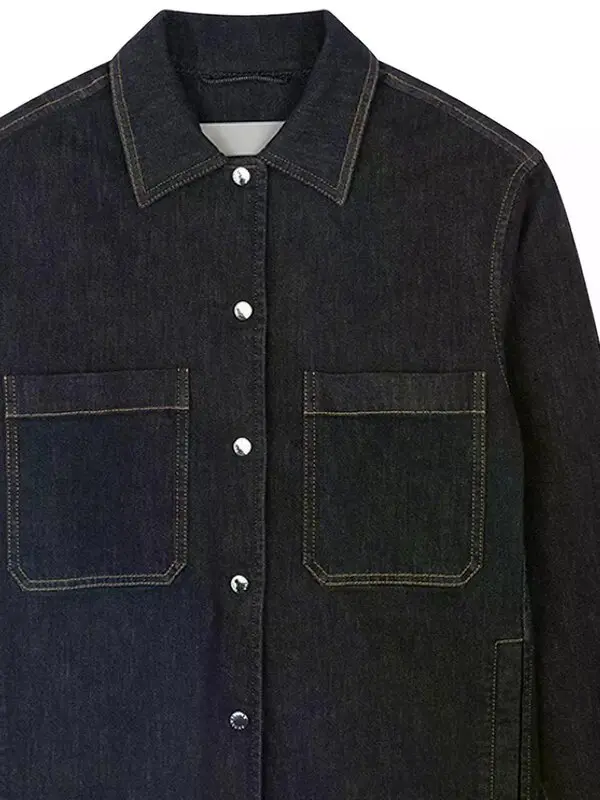 Paul & Shark Denim-effect Stretch Cotton Overshirt