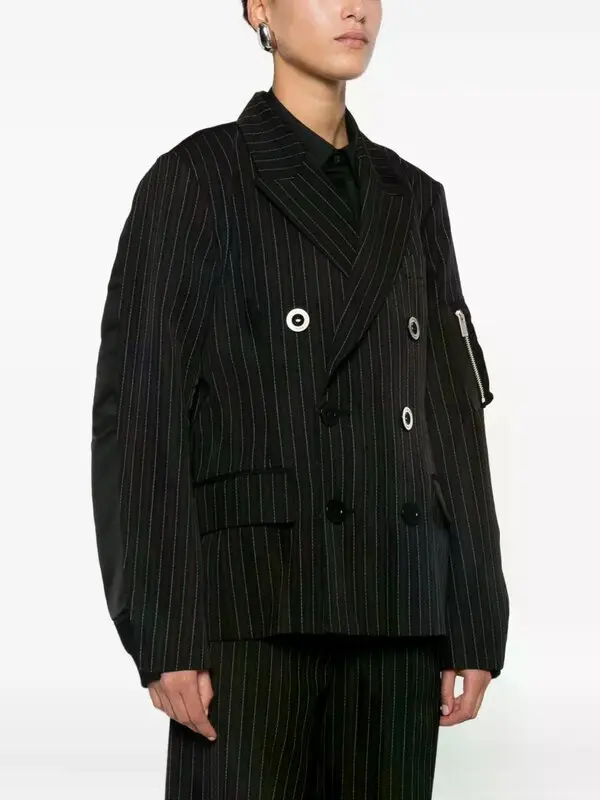 Sacai Pinstripe Double-breasted Jacket