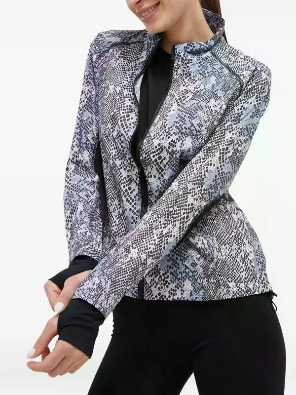 Adidas Snakeskin-print Zip-up Track Jacket - Black