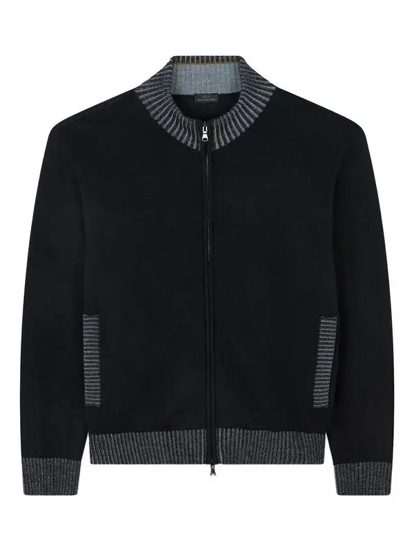 Paul & Shark Zipped Cardigan - Black
