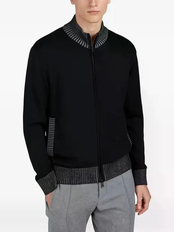 Paul & Shark Zipped Cardigan - Black