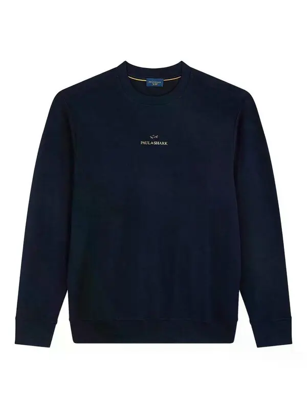 Paul & Shark Logo-print Cotton Sweatshirt - Blue