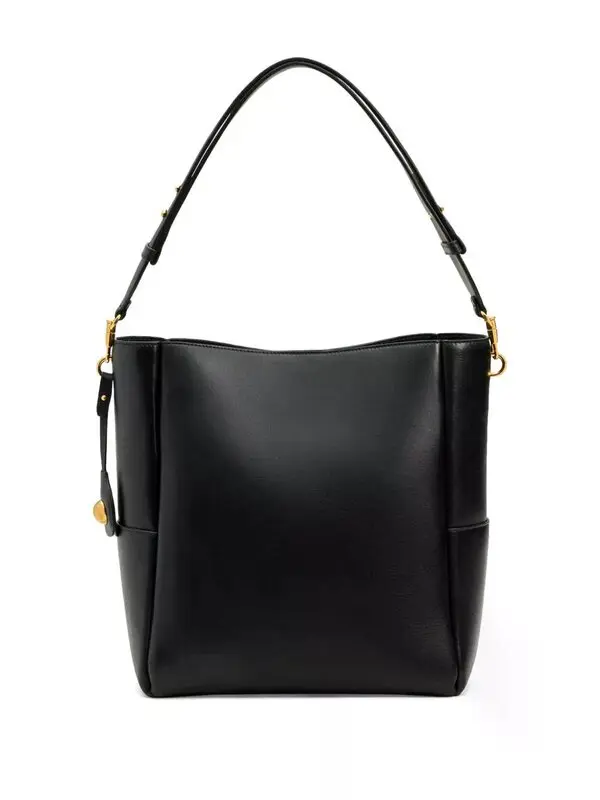 AMI Paris Carrousel Leather Tote Bag - Black