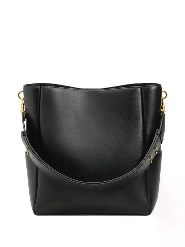 AMI Paris Carrousel Leather Tote Bag - Black