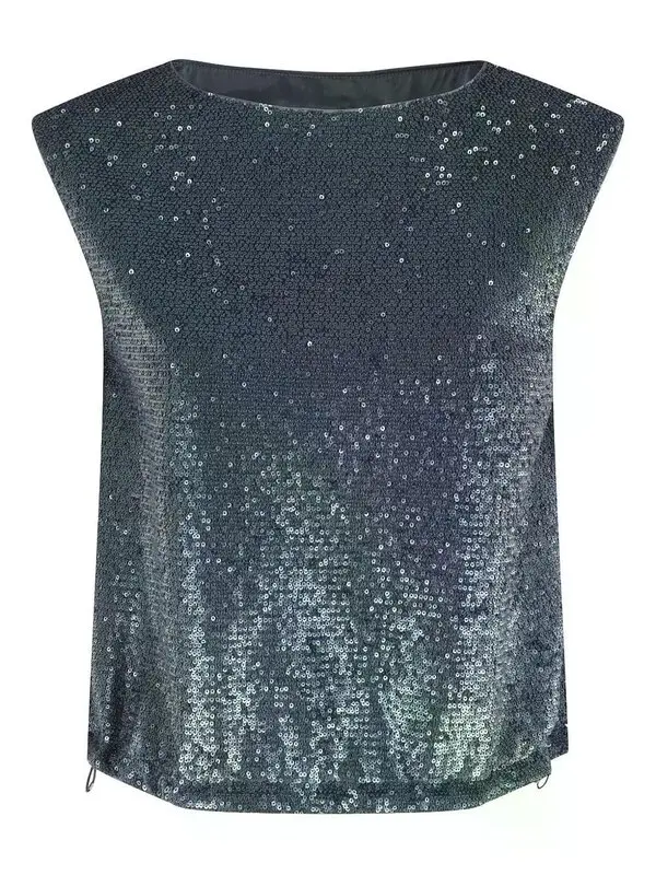 Herno Sequin-embellished Sleeveless Top - Blue