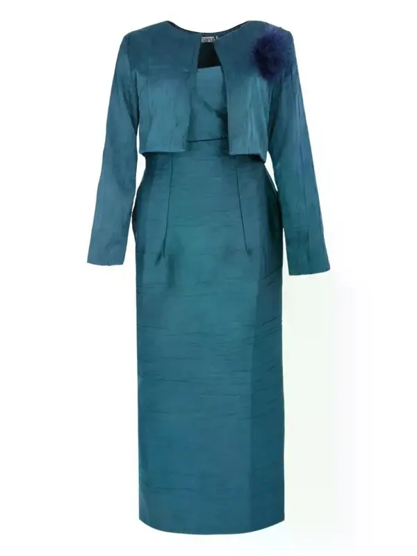 BARUNI Seam-detail Maxi Dress - Blue