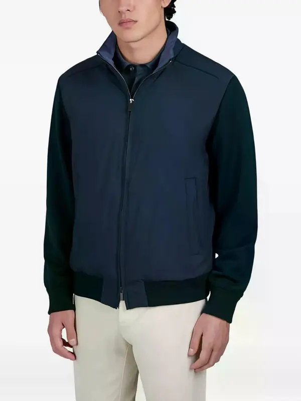 Paul & Shark Typhoon Wool-paneled Zip-up Sweater
