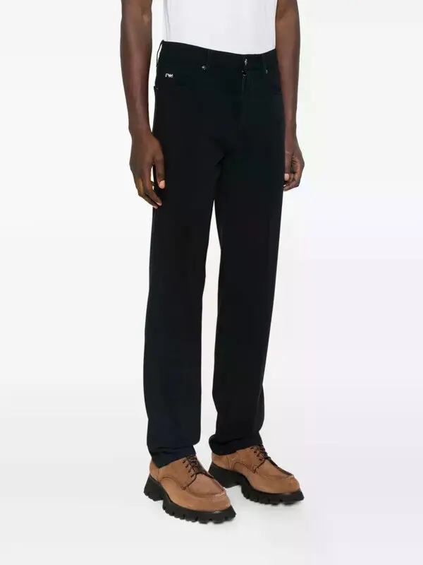 Emporio Armani Logo-detail Trousers - Blue