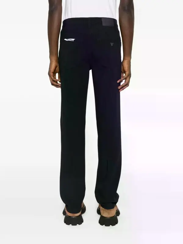 Emporio Armani Logo-detail Trousers - Blue