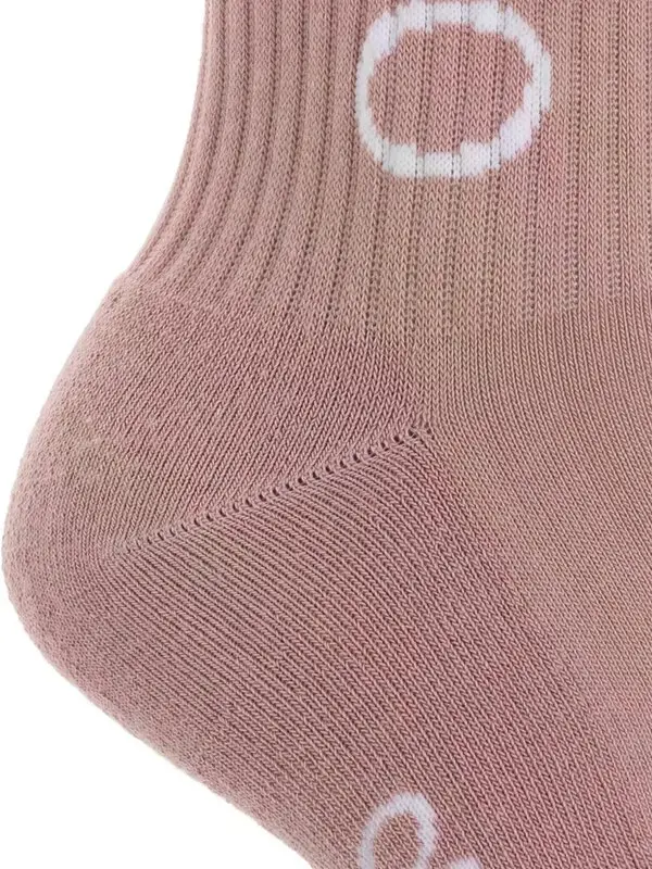 Off-White Logo Embellished Socks - Pink