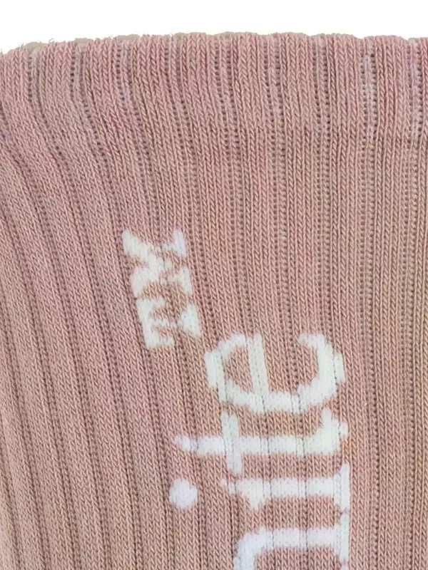 Off-White Logo Embellished Socks - Pink