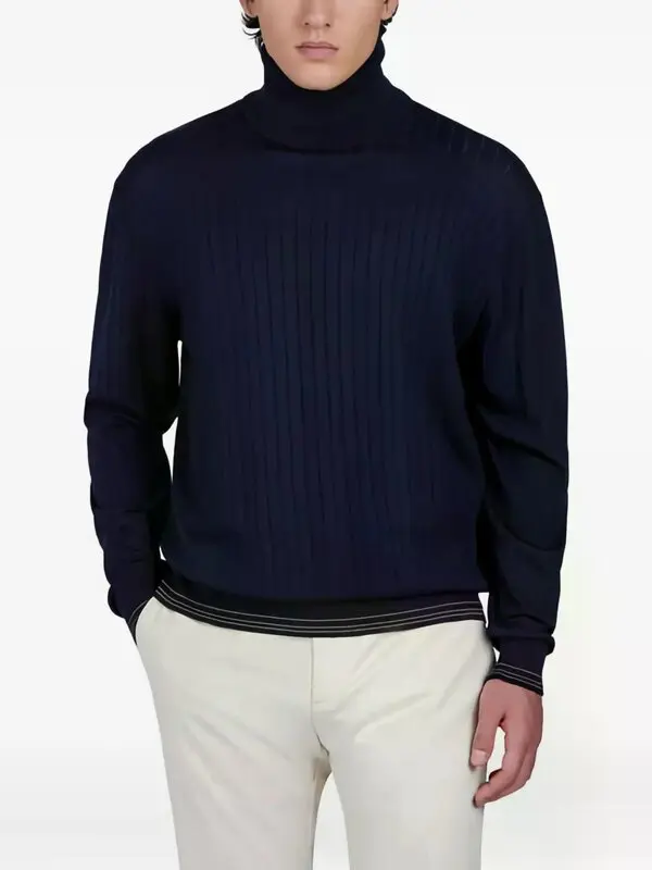 Paul & Shark Rib-knit Turtleneck Sweater