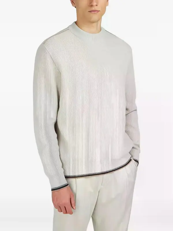 Paul & Shark Ribbed Crew-neck Sweater