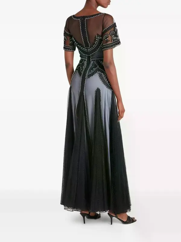 TEMPERLEY LONDON Camile Embroidered Pleated Gown