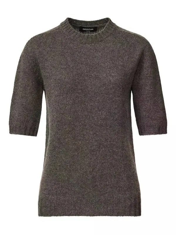 Fabiana Filippi Short Sleeve Sweater - Grey