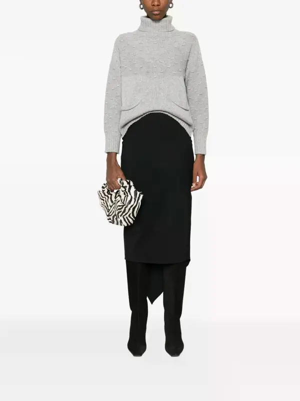 THELATEST Asymmetric Pencil Skirt - Black