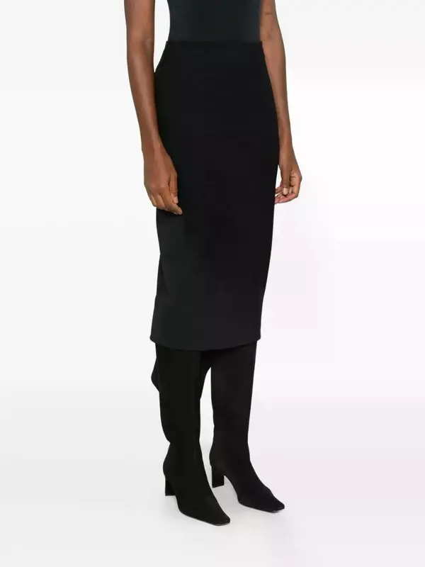 THELATEST Asymmetric Pencil Skirt - Black