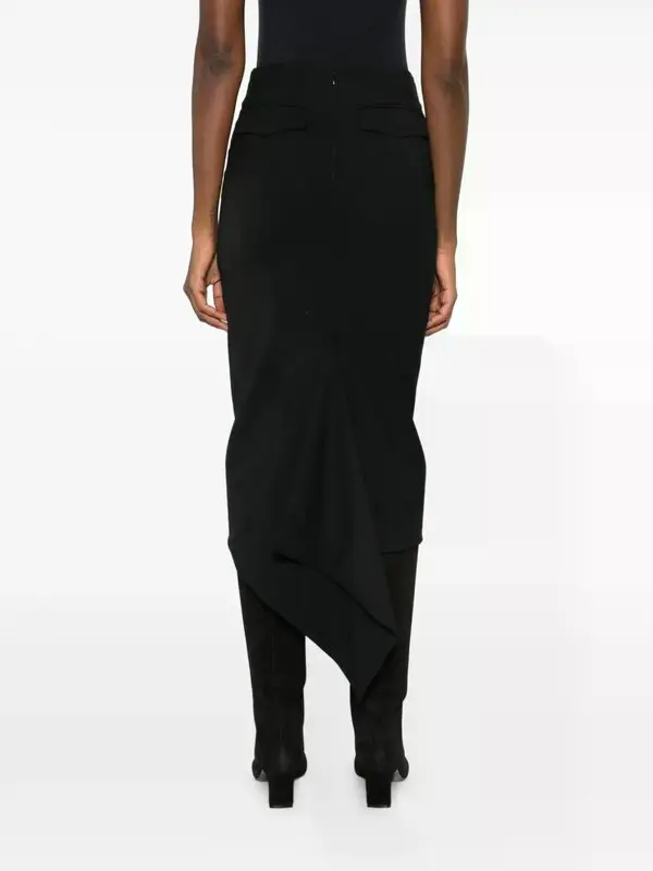 THELATEST Asymmetric Pencil Skirt - Black