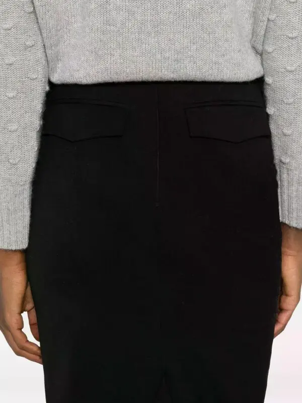THELATEST Asymmetric Pencil Skirt - Black