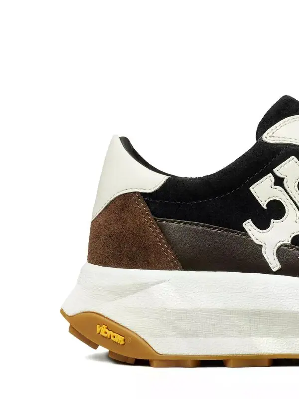 Tory Burch Color-blocked Lace-up Sneakers - Black