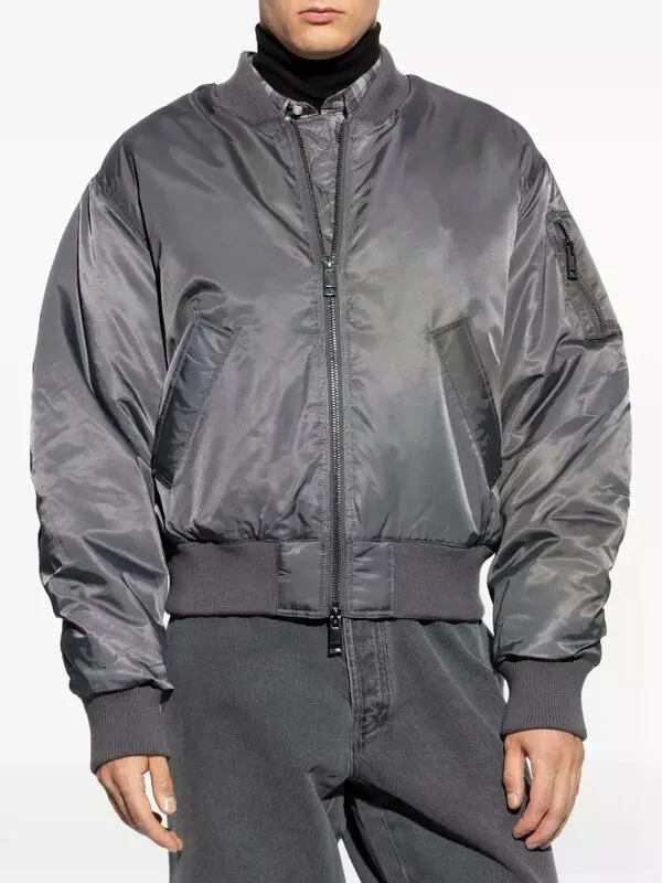 Officine Générale Padded Zip-up Bomber Jacket - Grey