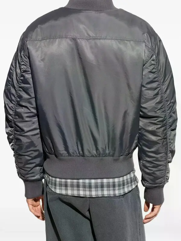 Officine Générale Padded Zip-up Bomber Jacket - Grey