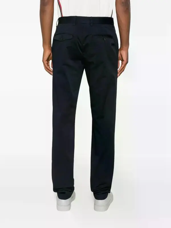 WHITE SAND Cotton-blend Straight-leg Trousers - Blue