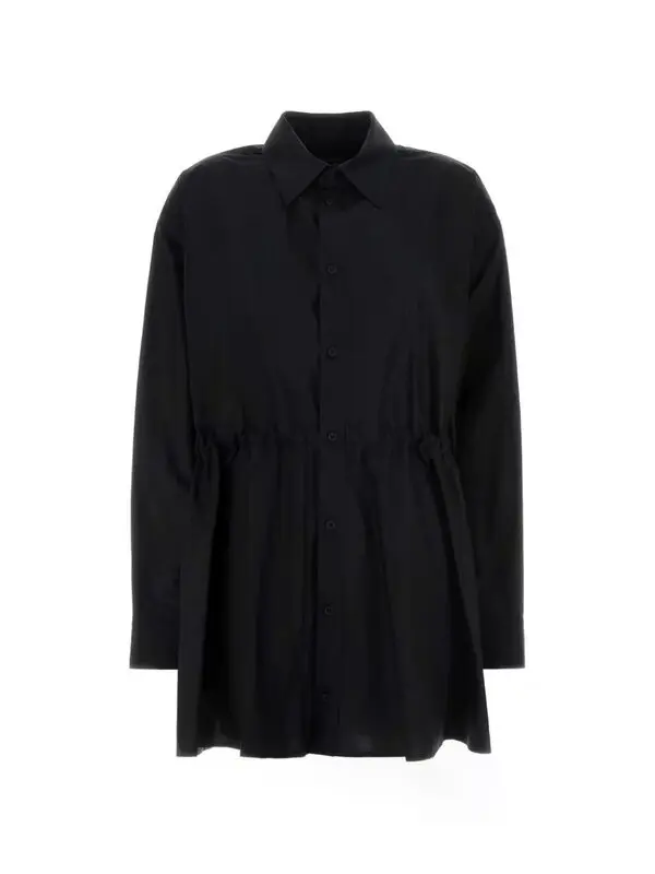 Balenciaga Cotton Shirt Mini Dress - Black