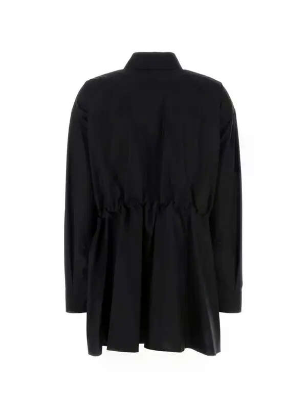 Balenciaga Cotton Shirt Mini Dress - Black