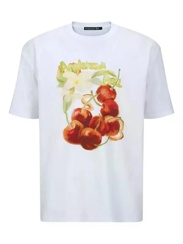 Andersson Bell Fruit-print T-shirt - White