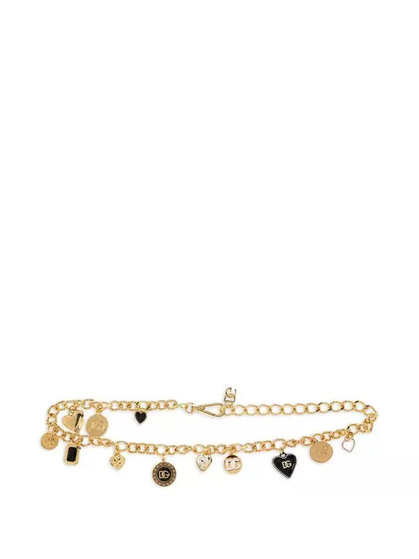 Dolce & Gabbana Logo-charm Chain Belt - Gold