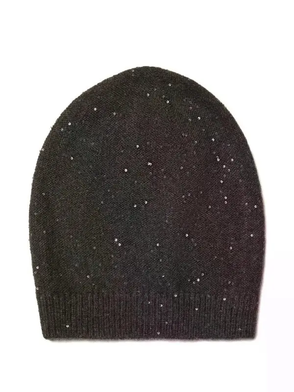 Fabiana Filippi Sequin-embellished Beanie - Grey